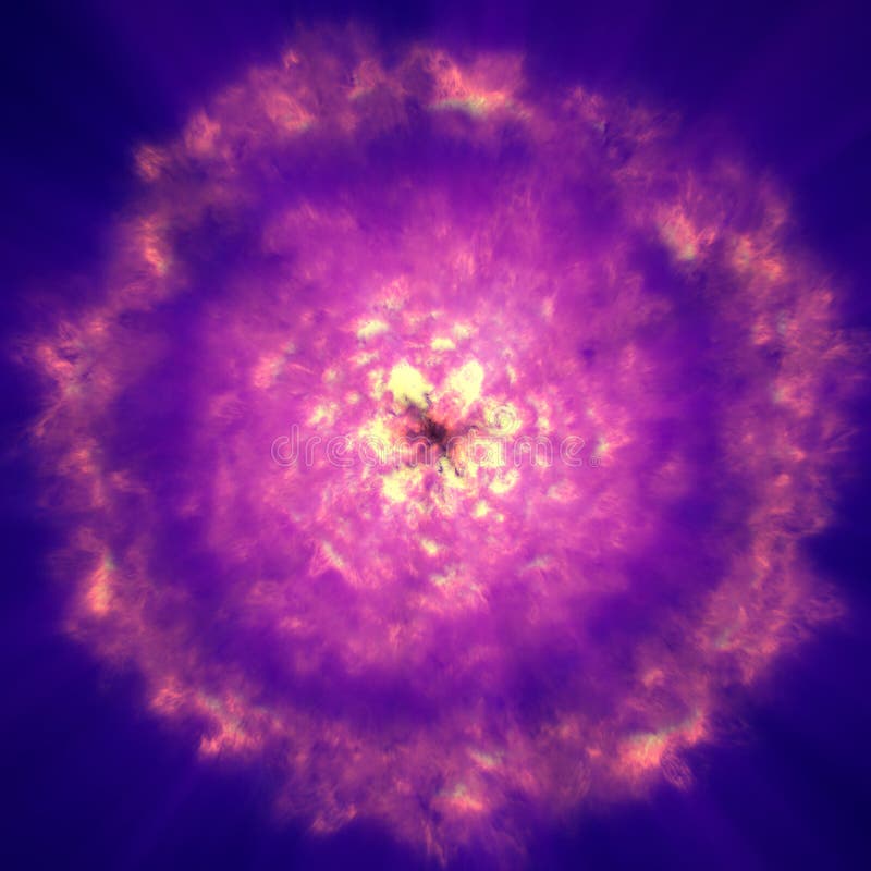 Fire Ball Explosion in Space Stock Illustration - Illustration of ...