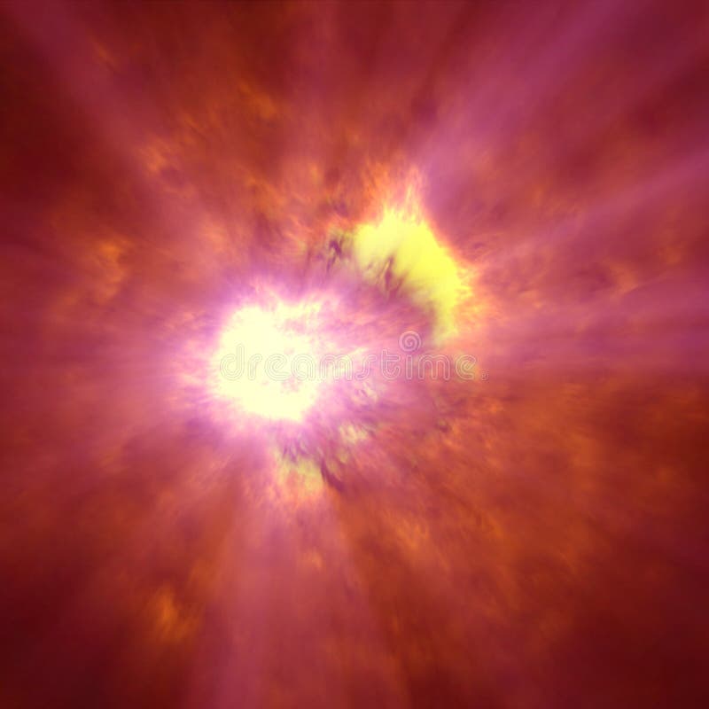 Fire Ball Explosion in Space Stock Illustration - Illustration of ...