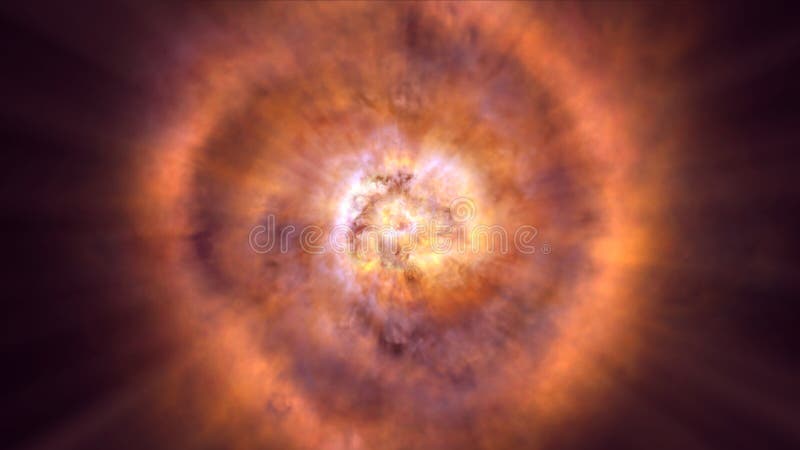 Fire Ball Explosion in Space Stock Illustration - Illustration of fire ...