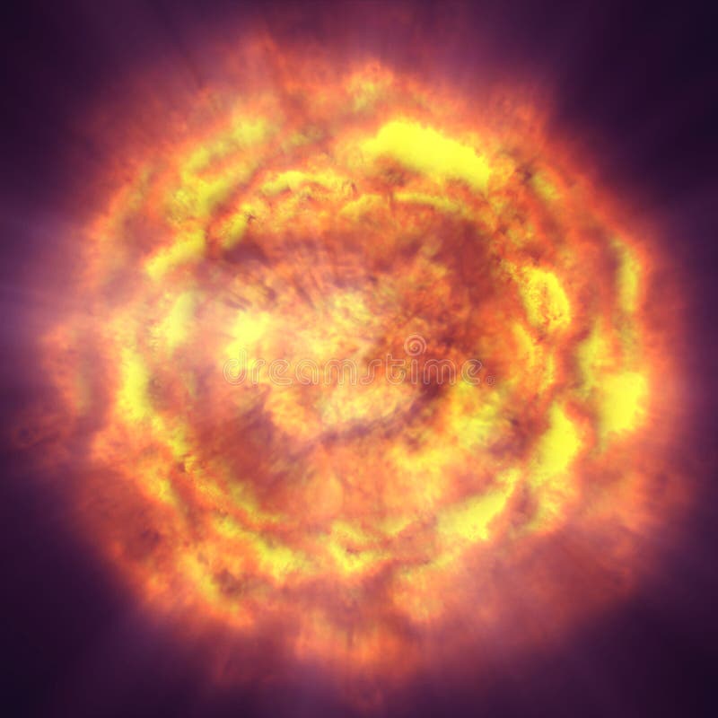 Fire Ball Explosion in Space Stock Illustration - Illustration of ...