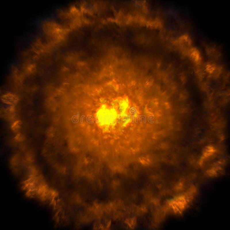 Fire Ball Explosion in Space Stock Illustration - Illustration of ...