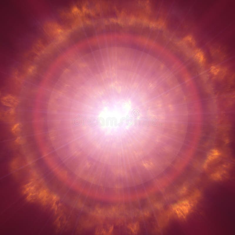 Fire Ball Explosion in Space Stock Illustration - Illustration of ...