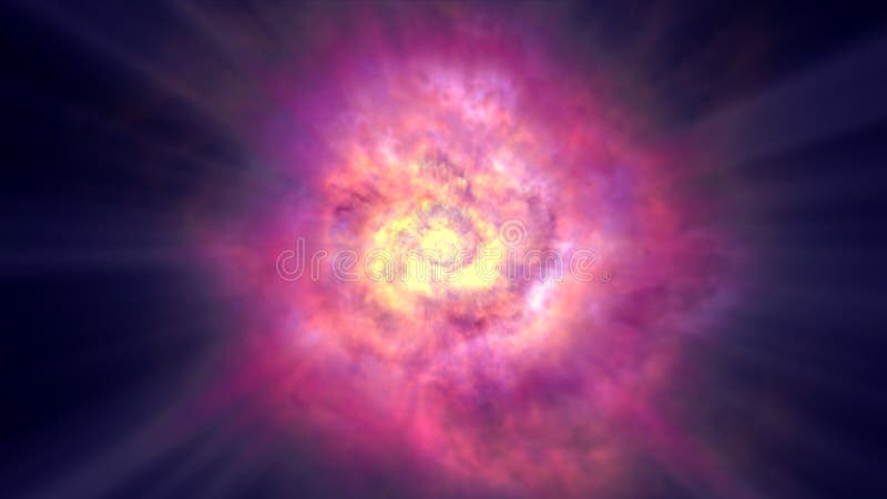 Fire Ball Explosion in Space Stock Illustration - Illustration of ...