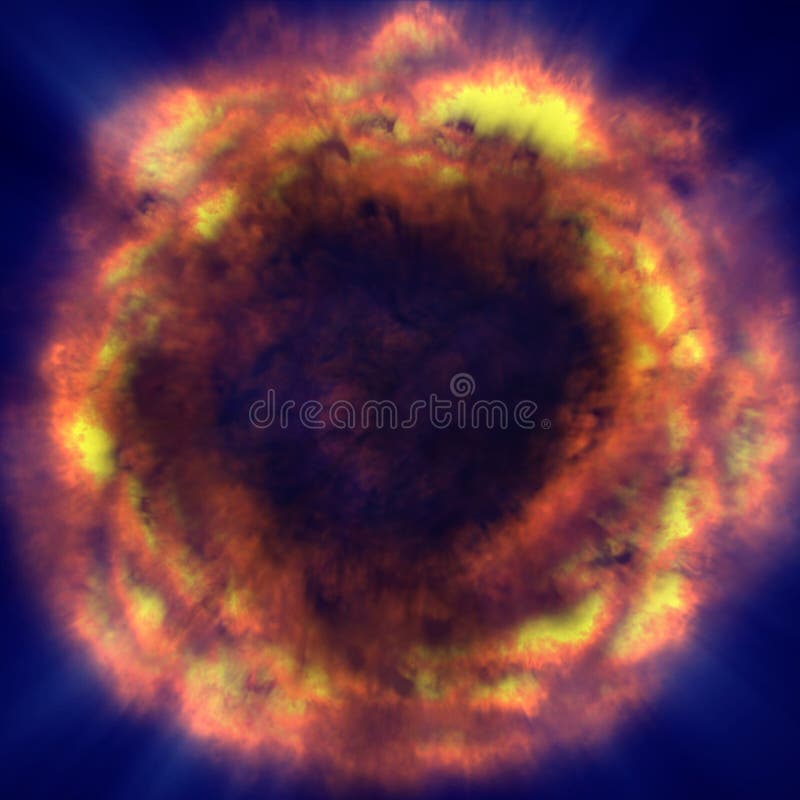 Fire Ball Explosion in Space Stock Illustration - Illustration of ball ...