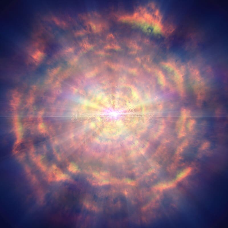 Fire Ball Explosion in Space Stock Illustration - Illustration of ...