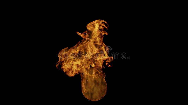 Fire Ball with Free Space for Text. Fireball on a Black Background ...