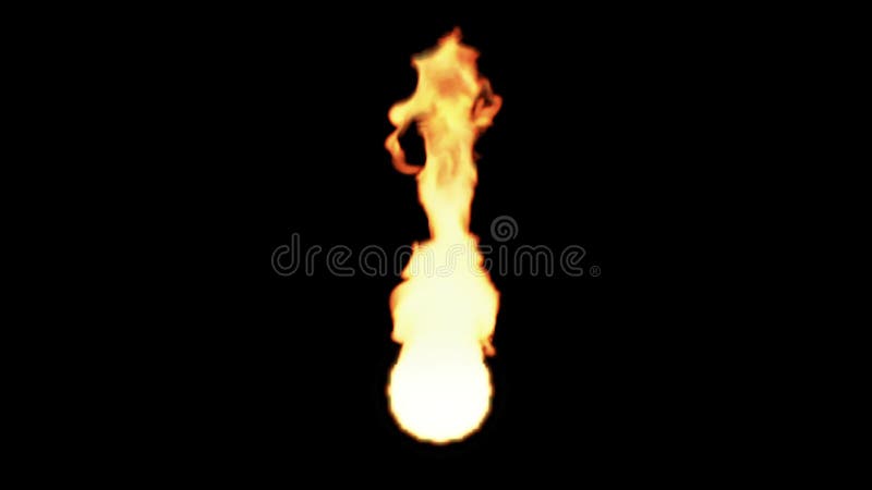 Fire Isolated on Black Color, Looped in Slow Motion in 4K Stock Video ...