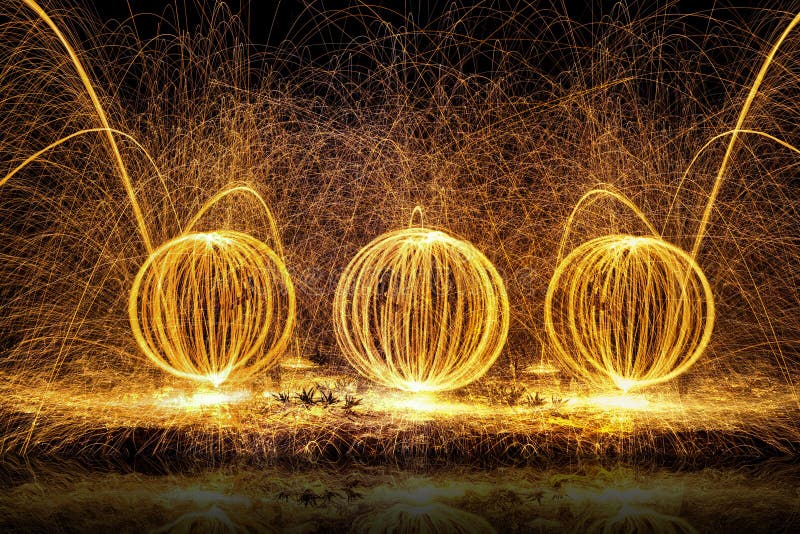 Fire balls stock photo. Image of danger, steel, glow - 57185148