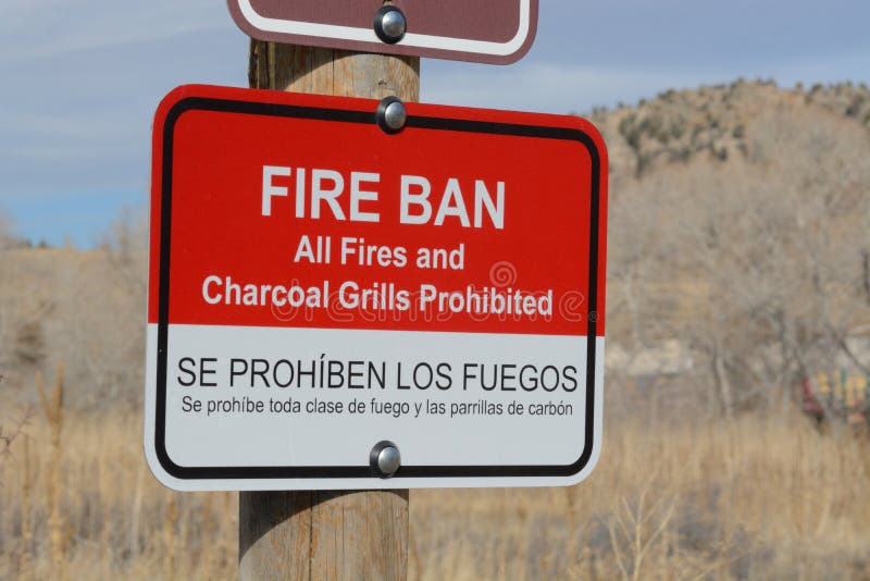Burn Ban Sign stock photo. Image of fields, allowed, outdoors - 6078752