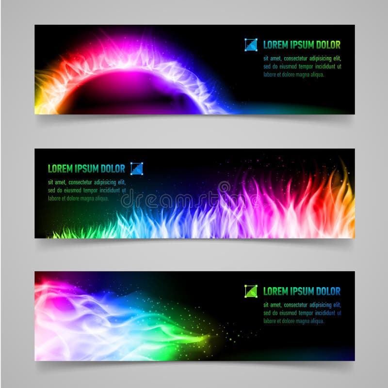 Fire banners stock vector. Illustration of concept, cosmos - 41902942