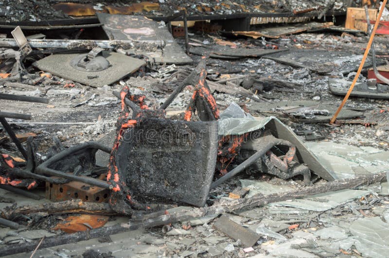 Fire in a bar stock photo. Image of abandoned, chair - 54797266