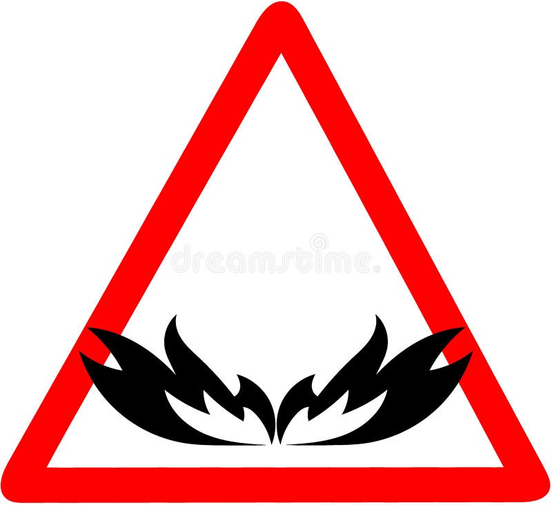 No Fire, No Campfire Fire Prohibited Red Circle Caution Road Sign ...