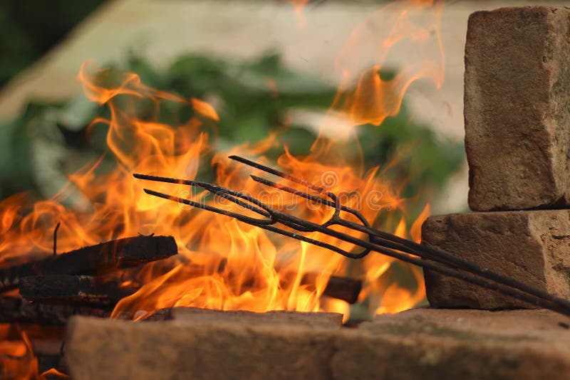 Fire on a barbecue stock image. Image of barbecue, outdoor - 54941959