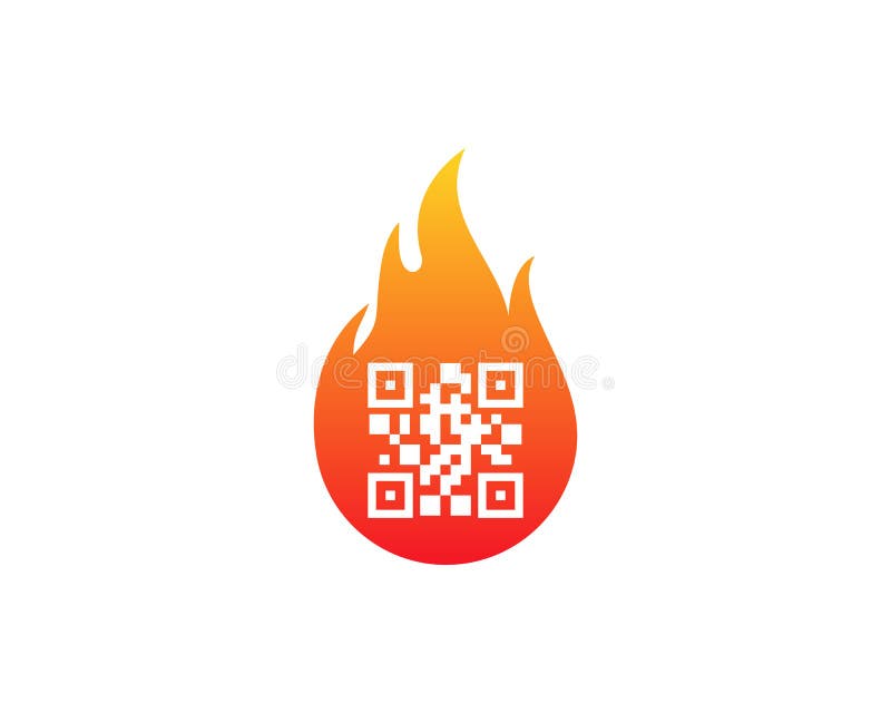 Fire Digital Logo Icon Design Stock Vector - Illustration of connection ...