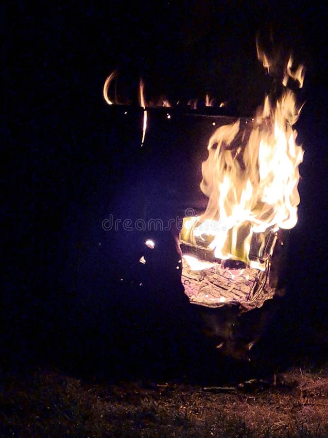 Fire barrel fun stock image. Image of flame, poster - 250684371