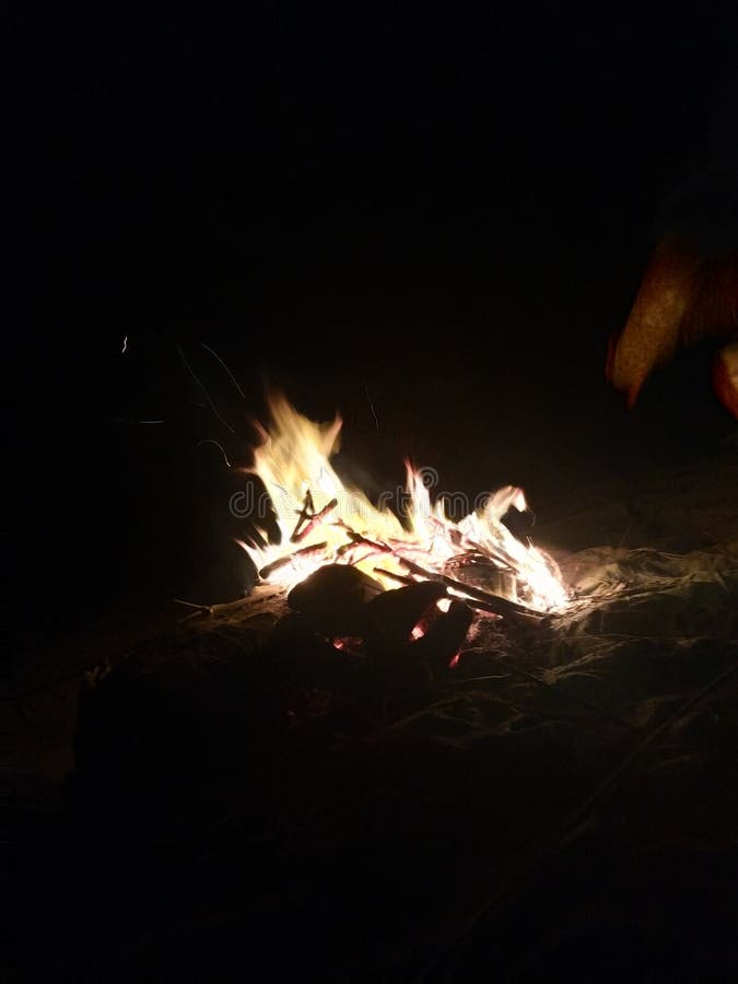Fire in beach stock image. Image of pantai, fire, beach - 170831301