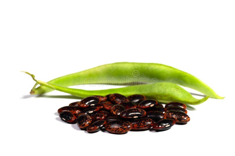 Fire Beans Isolated Against White Background Stock Image - Image of ...