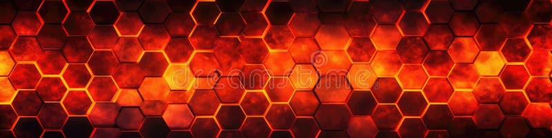 Fire Beautiful Hexagonal Tiles Texture Background. Generative AI Stock ...