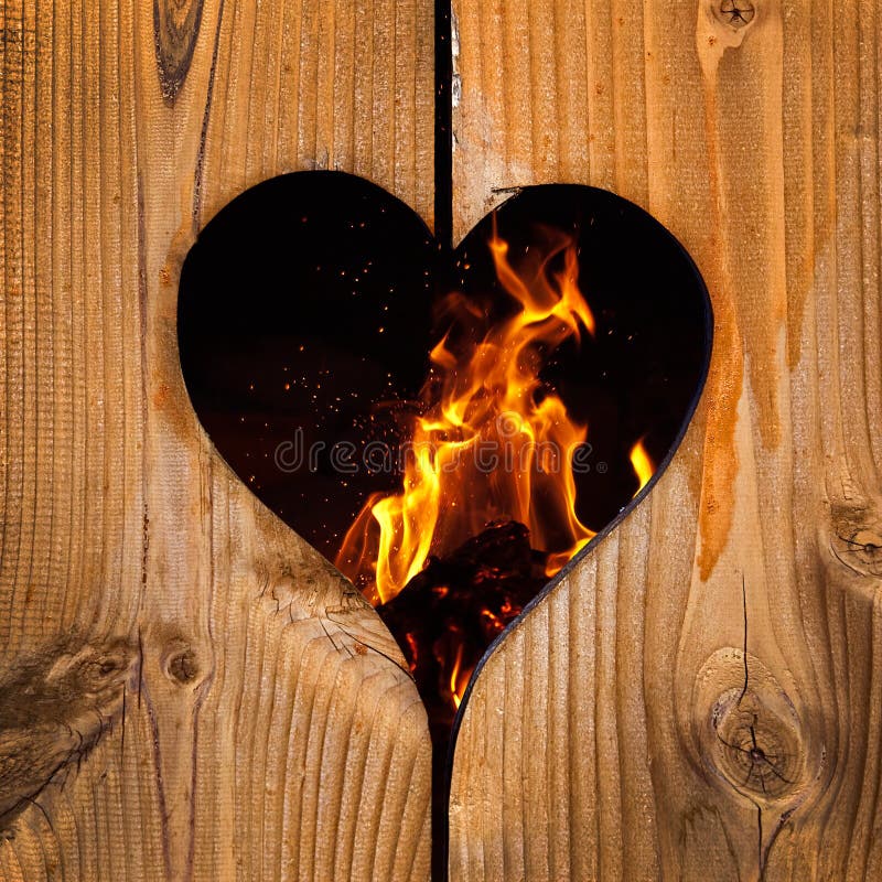 Fire behind a heart stock image. Image of burn, comfort - 50185951