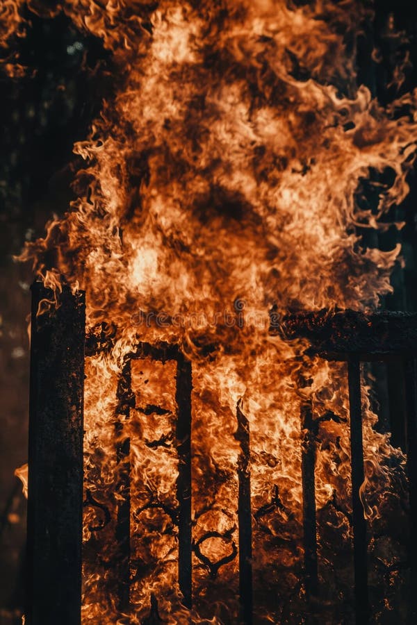 Fire Behind Metal Gate Stock Photos - Free & Royalty-Free Stock Photos ...