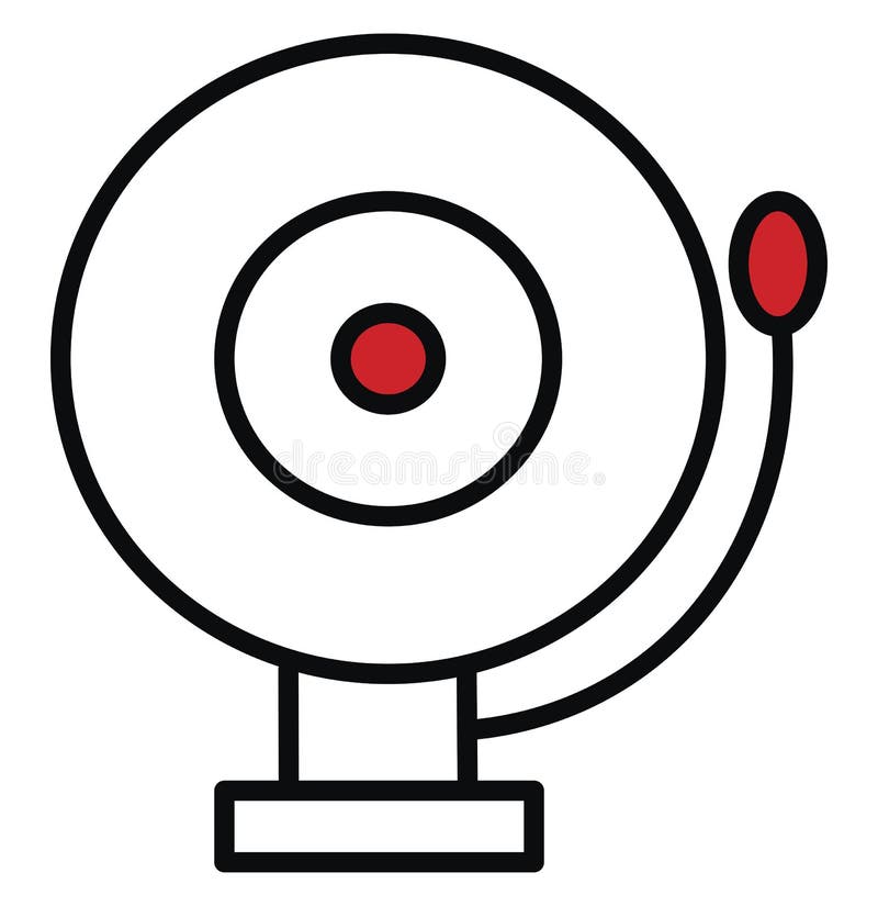 Fire bell, icon stock vector. Illustration of ringer - 261070756