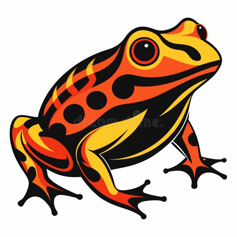 Fire-Bellied Toad Frog Laughs Desert Stock Illustration - Illustration ...