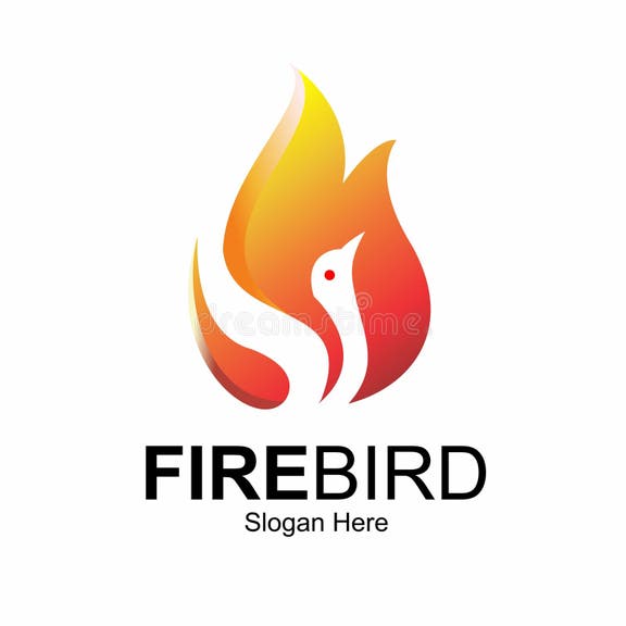 Fire Bird Logo Design Concept Stock Vector - Illustration of font ...