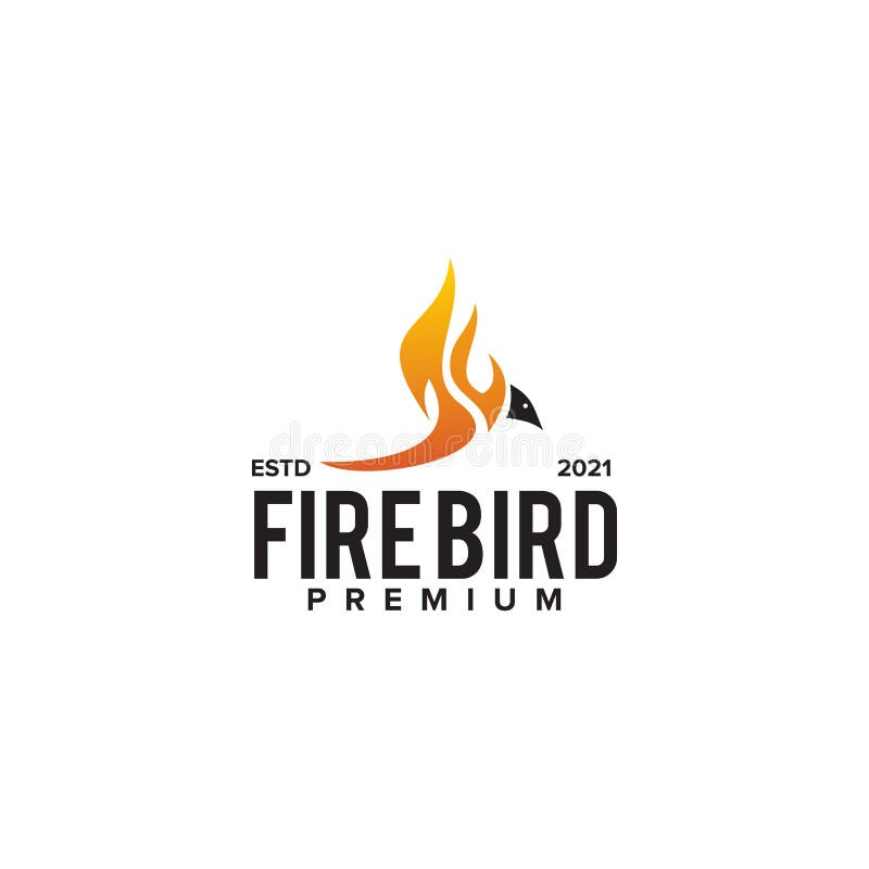 Fire Bird Logo Design Template Stock Vector - Illustration of element ...