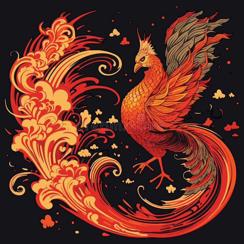 Japanese Phoenix Painting
