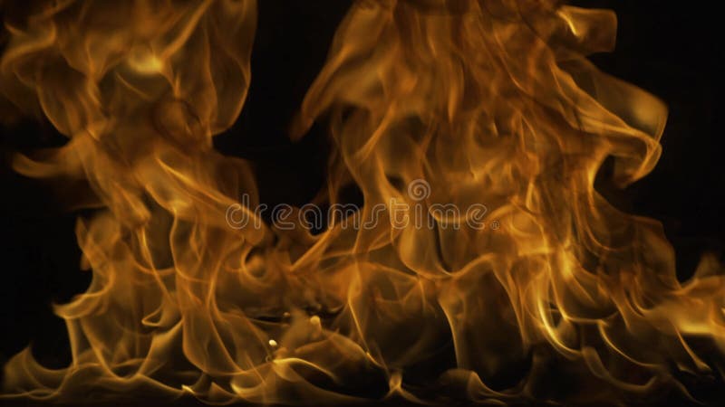 Fire on a Black Background. Abstract Fire Flame Background, Large ...