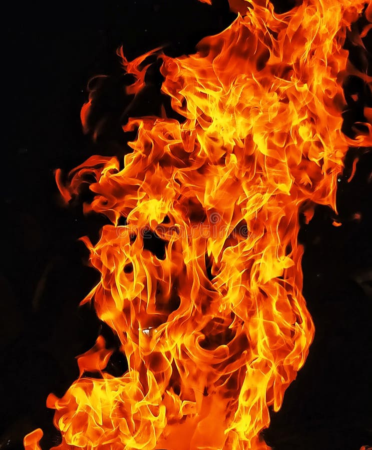Fire on black stock image. Image of black, night, fire - 262411739