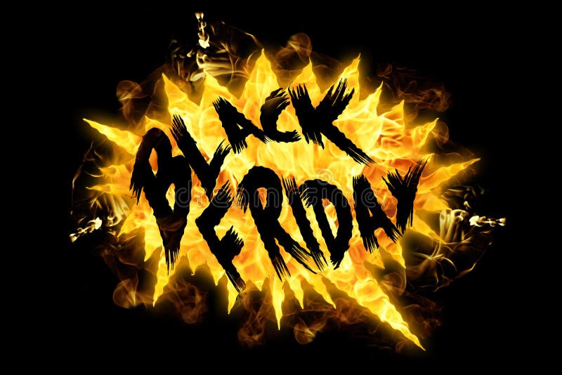 Fire Black Friday stock illustration. Illustration of offer - 45610099