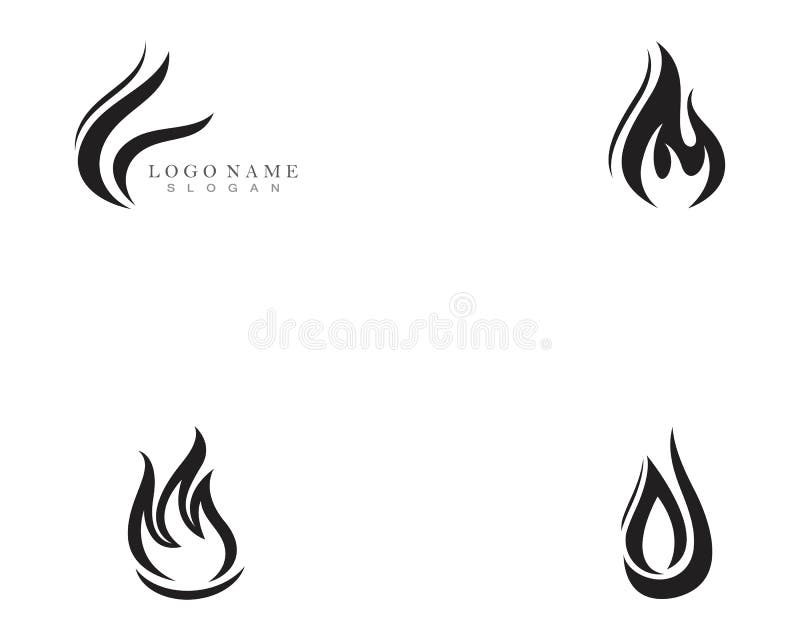 Fire Black Logo Design Vector Stock Vector - Illustration of color ...
