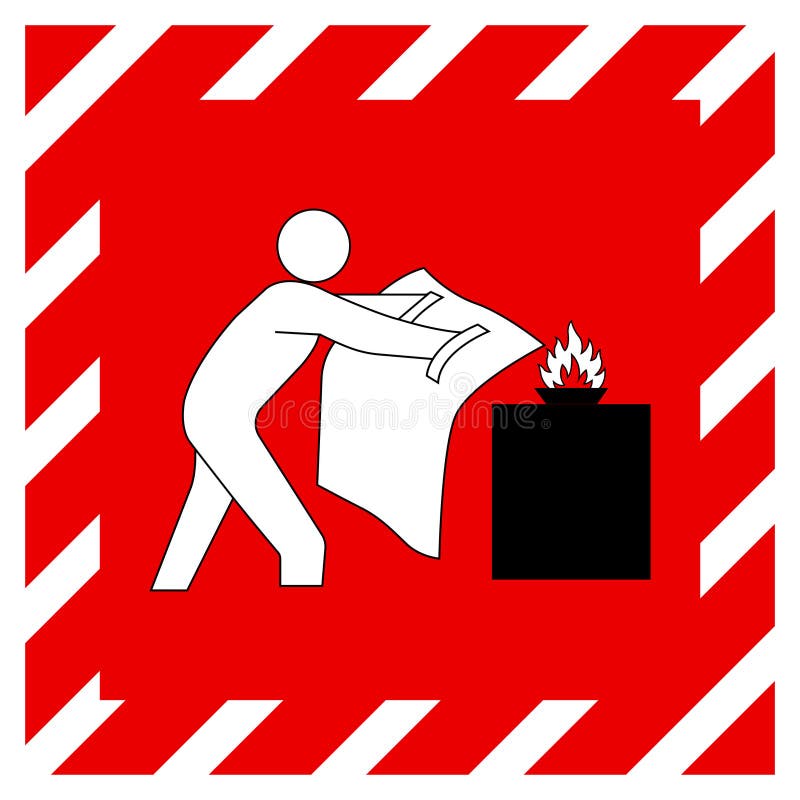 Fire Blanket Sign Stock Illustrations – 374 Fire Blanket Sign Stock ...