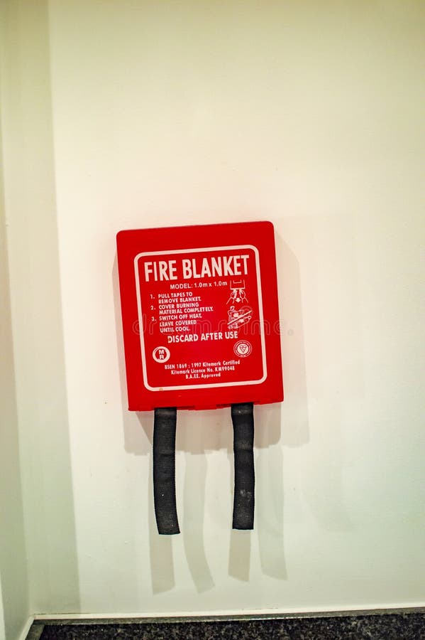 Fire Blanket Used for Protection Stock Image - Image of emergency ...