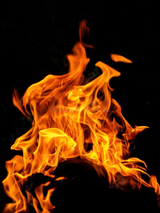Fire Blaze. Abstract Blaze, Fire on a Black Background, Flame Texture ...