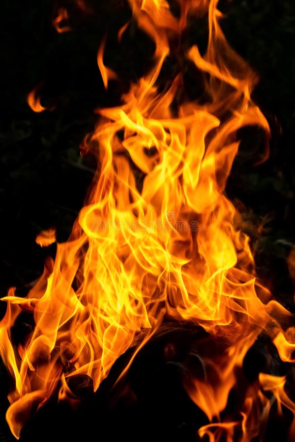 Fire Blaze. Abstract Blaze, Fire on a Black Background, Flame Texture ...