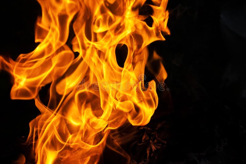 Fire Blaze. Abstract Blaze, Fire on a Black Background, Flame Texture ...