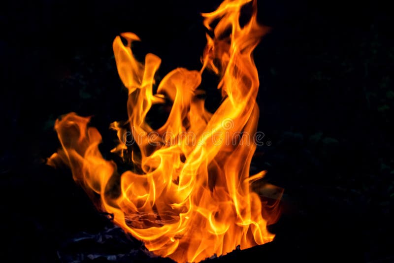 Fire Blaze. Abstract Blaze, Fire on a Black Background, Flame Texture ...