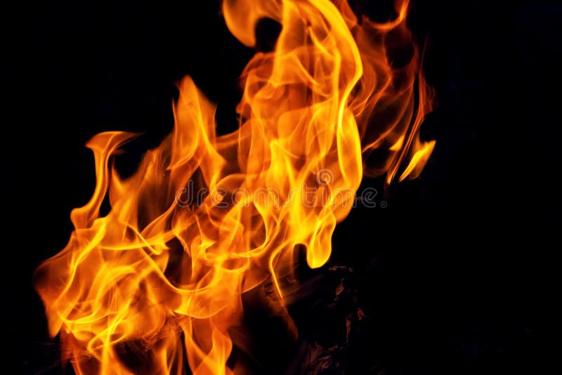 Fire Blaze. Abstract Blaze, Fire on a Black Background, Flame Texture ...