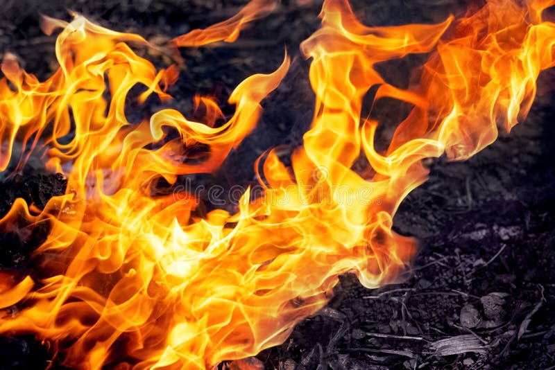 Fire Blaze. Abstract Blaze, Fire on a Black Background, Flame Texture ...