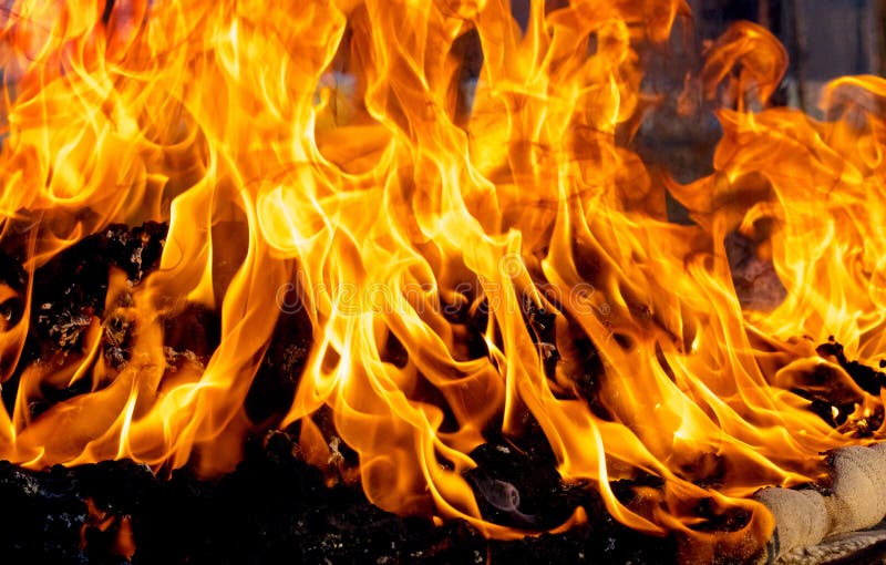 Fire Blaze. Abstract Blaze, Fire on a Black Background, Flame Texture ...