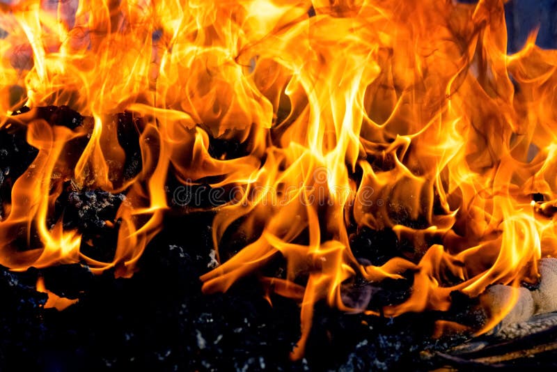 Fire Blaze. Abstract Blaze, Fire on a Black Background, Flame Texture ...