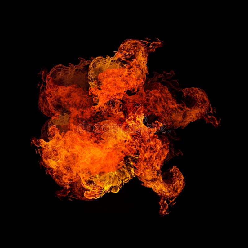 Fire Blaze Flames on Black Background. Fire Burn Flame Isolated ...