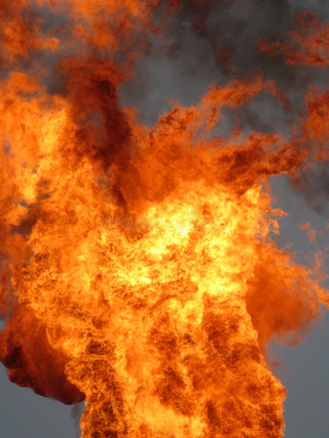 Fire Blazing in the Evening Sky Stock Image - Image of flare, orange ...
