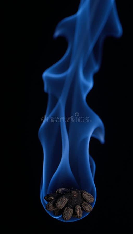 Fire Blue Ember Particles Textures with Burn Effects Overlay on an ...