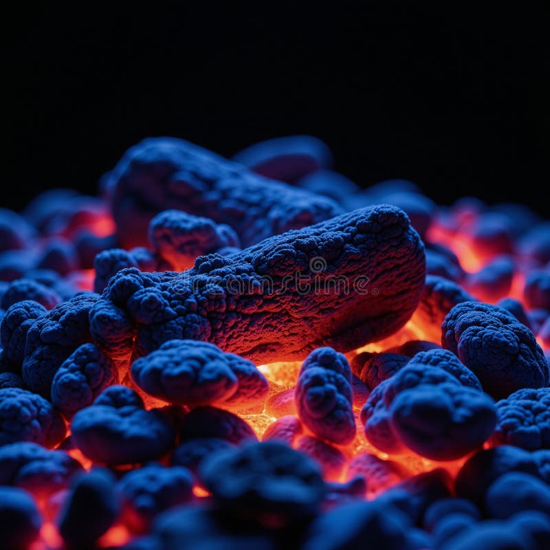 Fire Blue Embers Particles Texture Overlay with Burn Effect on an ...