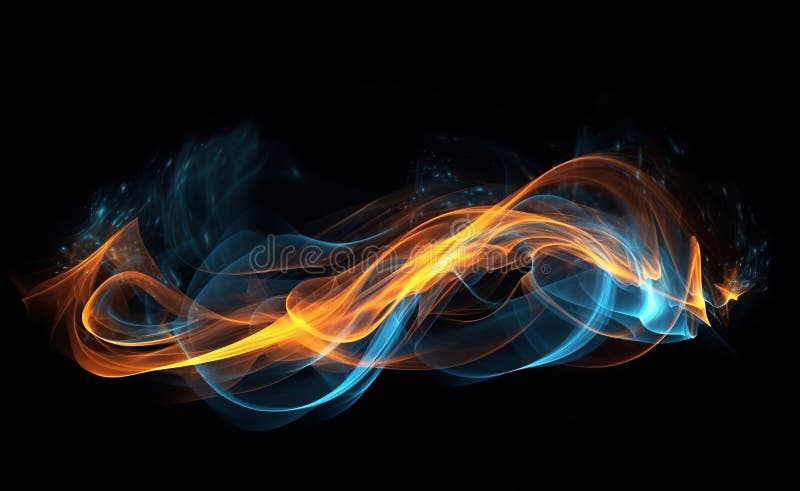 Fire Blue Flame and Flame Flash on Dark , Concept of Fiery Energy ...