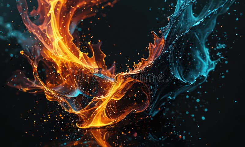 A Fire and a Blue Flame are Shown in this Image, with the Blue Flame ...