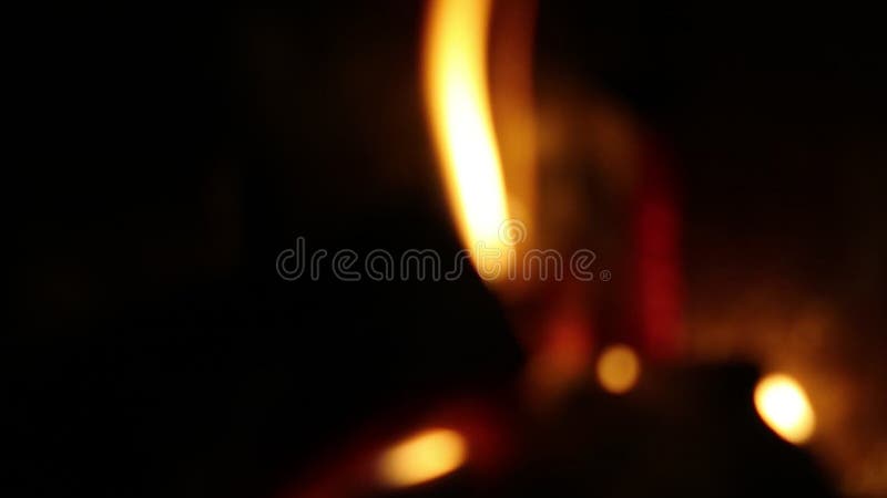 Blur Fire Flames in Slow Motion on Black Background Stock Video - Video ...